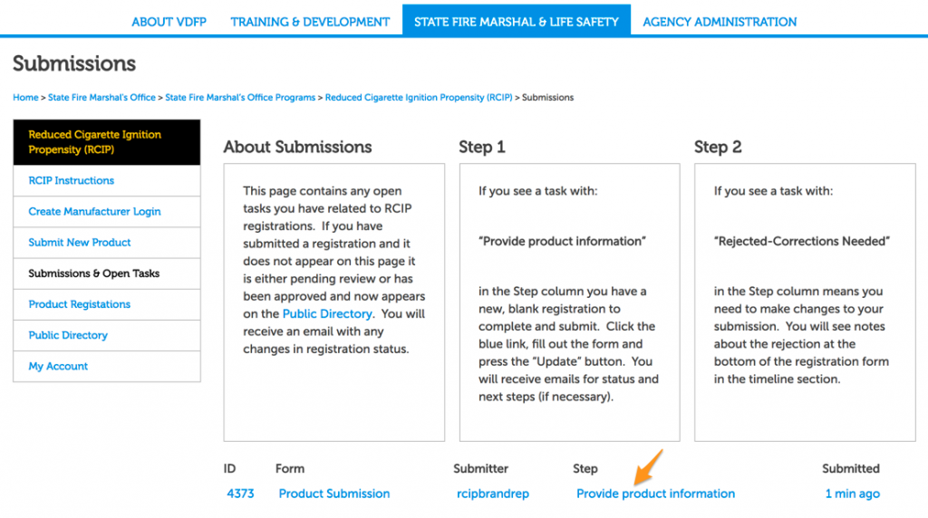 RCIP Instructions – State Fire Marshal's Office