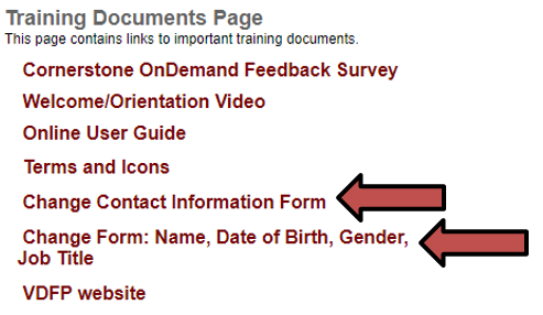 CSOD Online User Guide – Virginia Department of Fire Programs